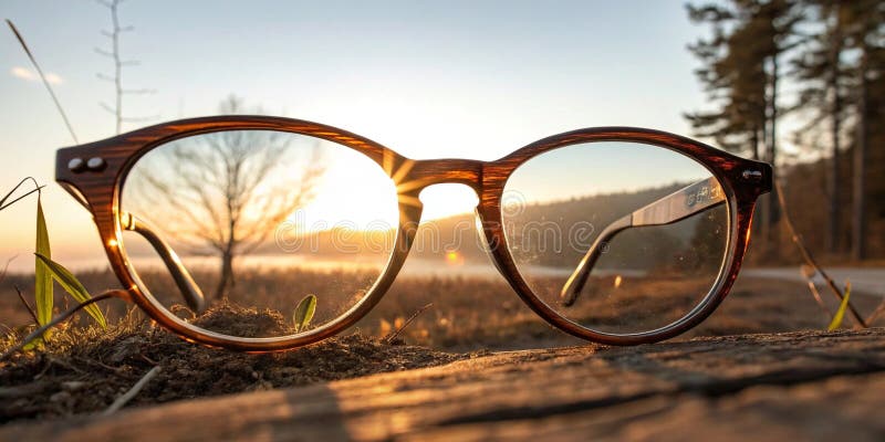 Glasses Concepts Focus Background Stock Illustration - Illustration of ...