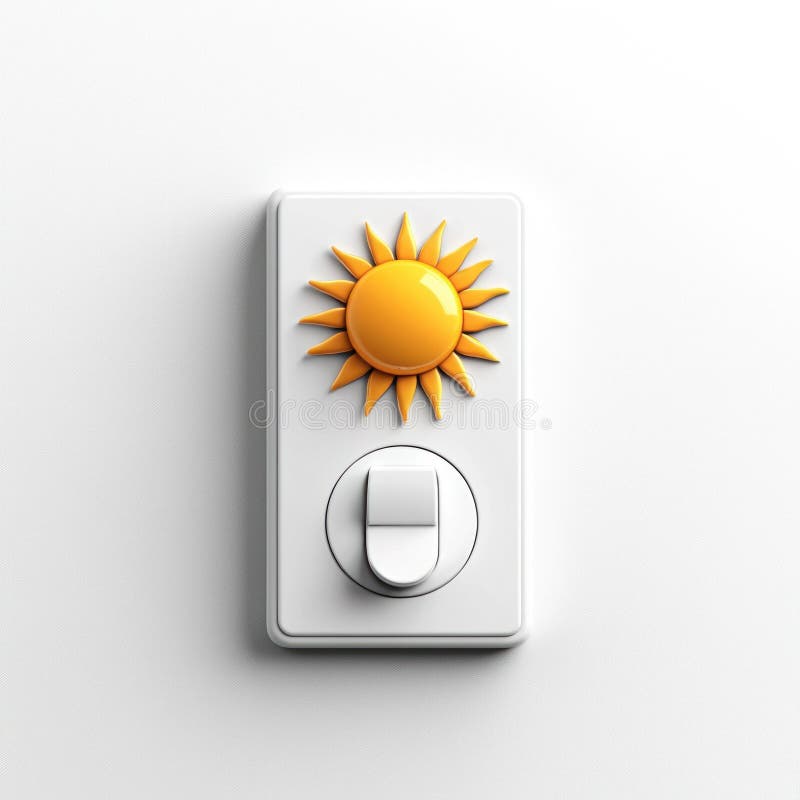 Sun Switch Concept stock photo. Image of design, wall - 367248936