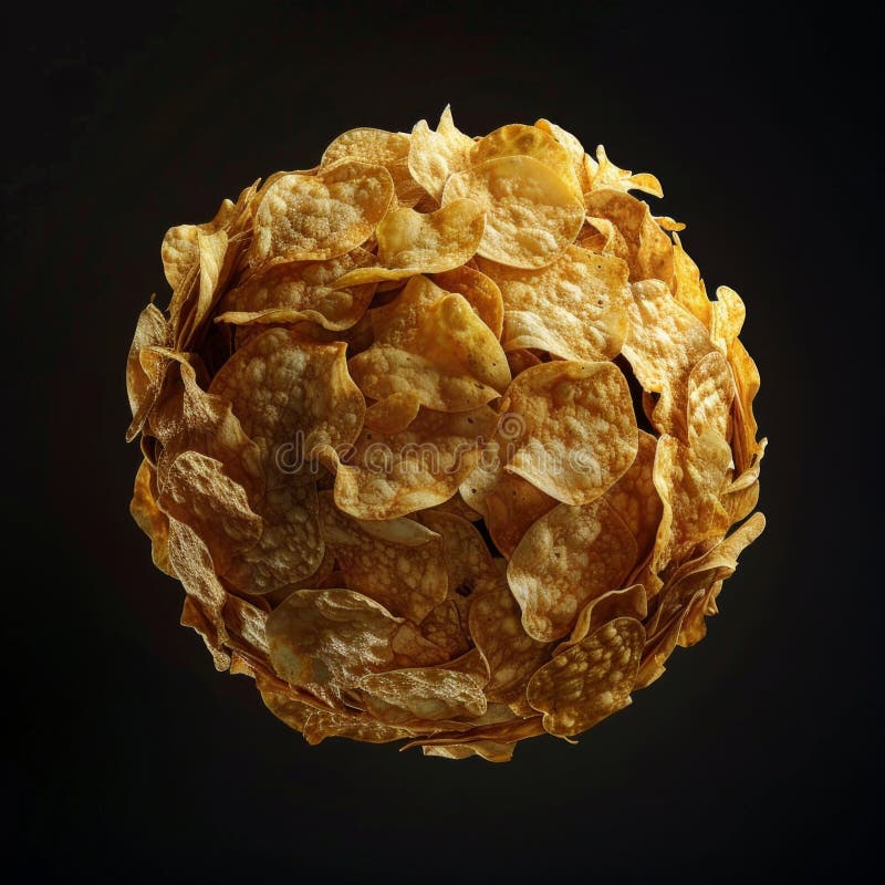 Creative Conceptual Image of a Spherical Composition Made of Potato ...