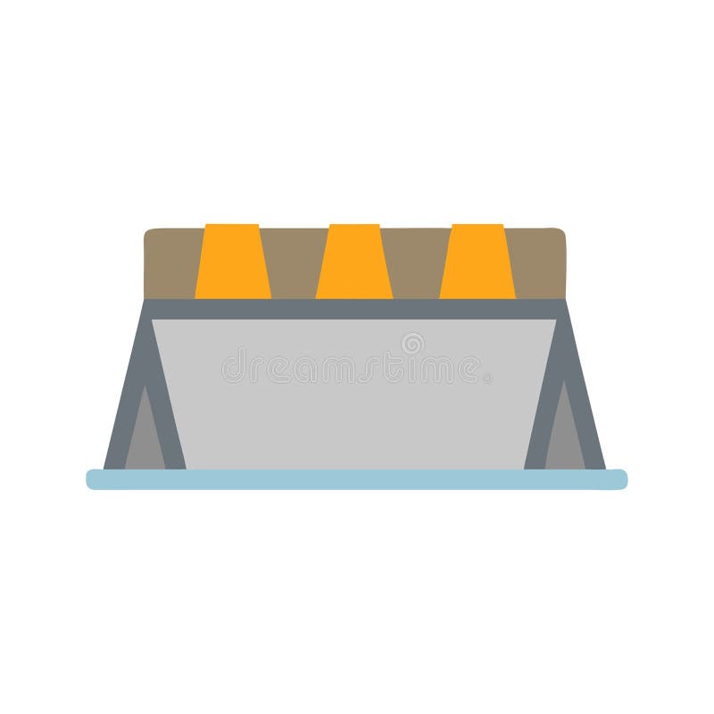 Creative Concrete Barrier Icon for Road Safety Stock Illustration ...