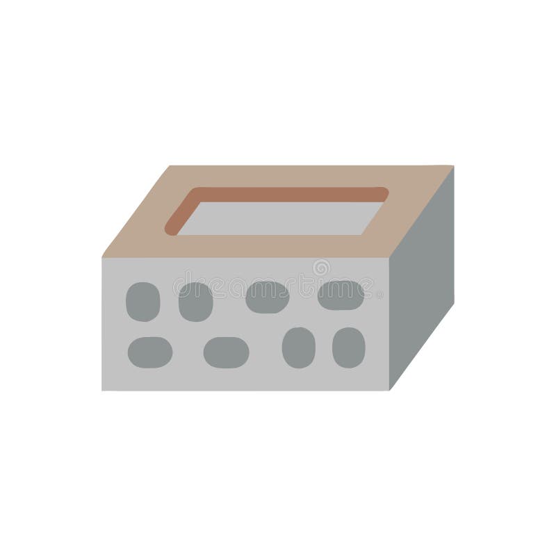 Creative Concrete Block Icon for Structural Use Stock Illustration ...
