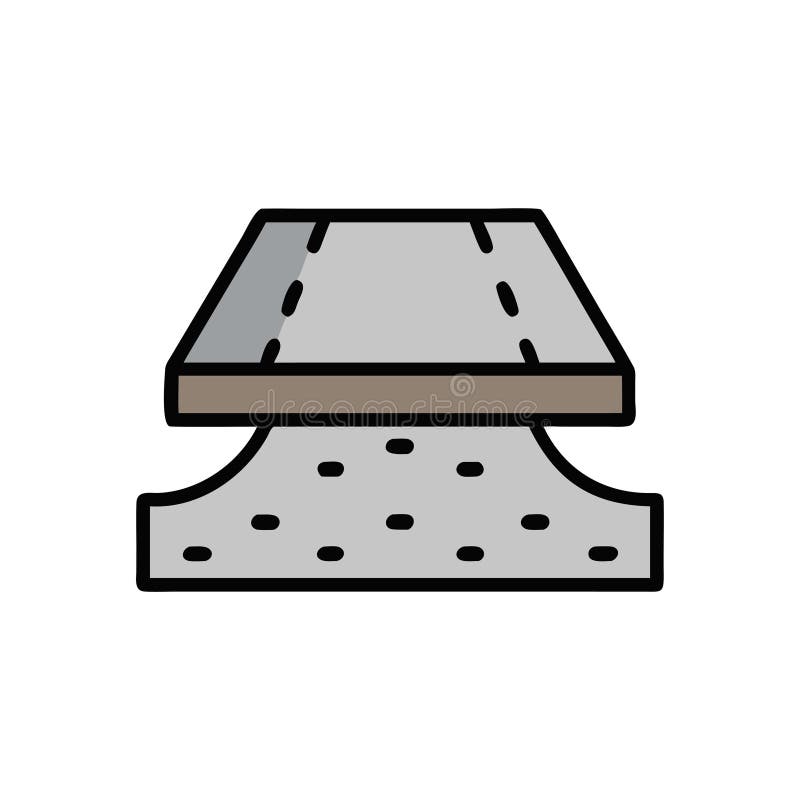 Creative Concrete Slab Icon for Building Applications Stock ...