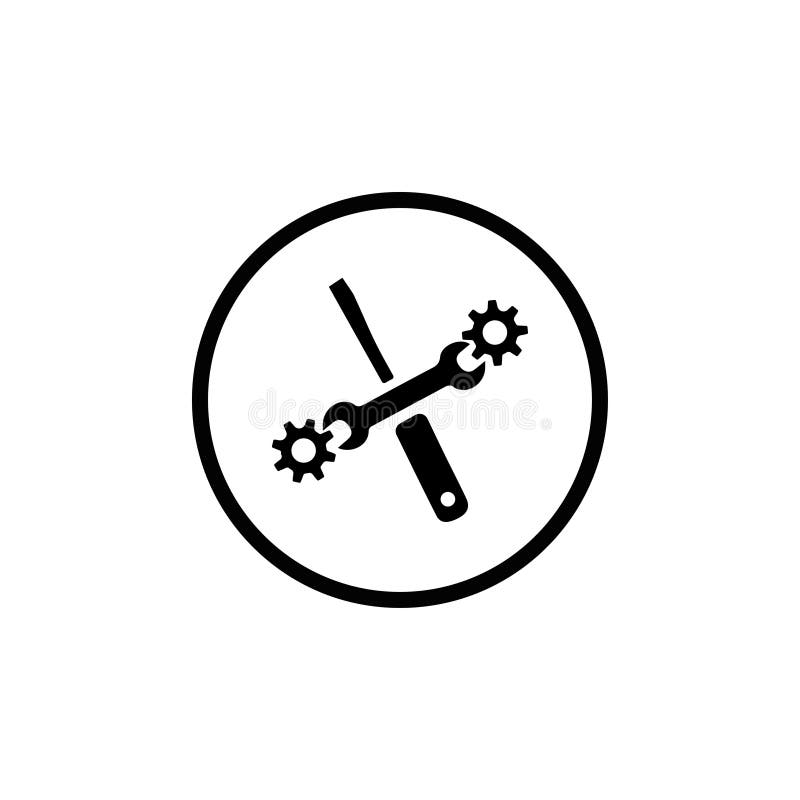 Creative Configuration Icon, Settings Icon, Gear Icon in Circle Stock ...