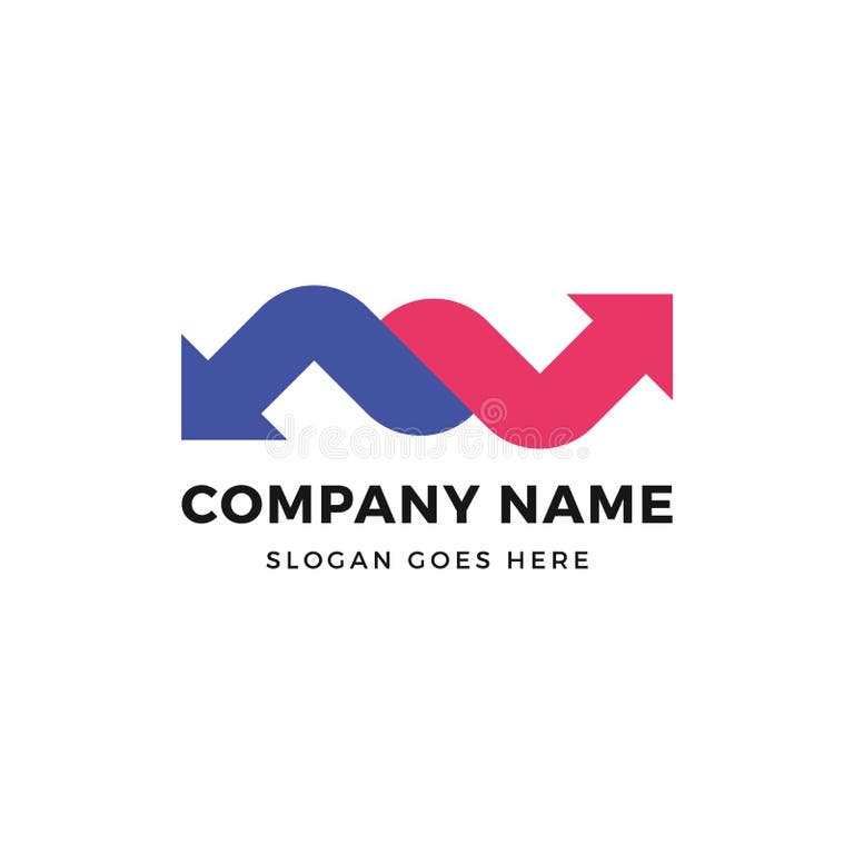 Creative Connect Arrow Vector Logo Icon Design Template. Abstract ...