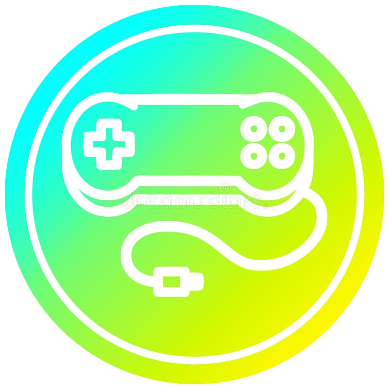 A Creative Console Game Controller Circular in Cold Gradient Spectrum ...
