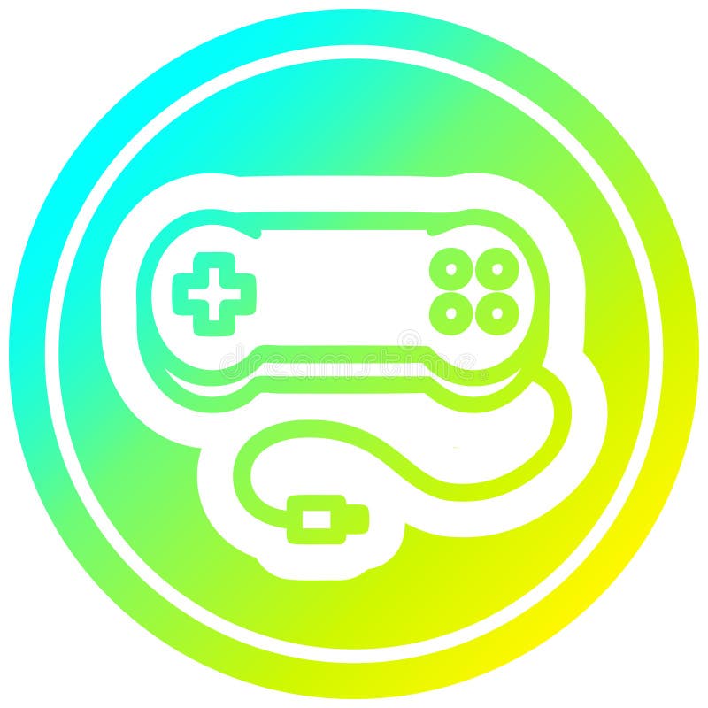Console Game Controller Icon Sign Symbol Clip Art Cool Cold Gradient ...