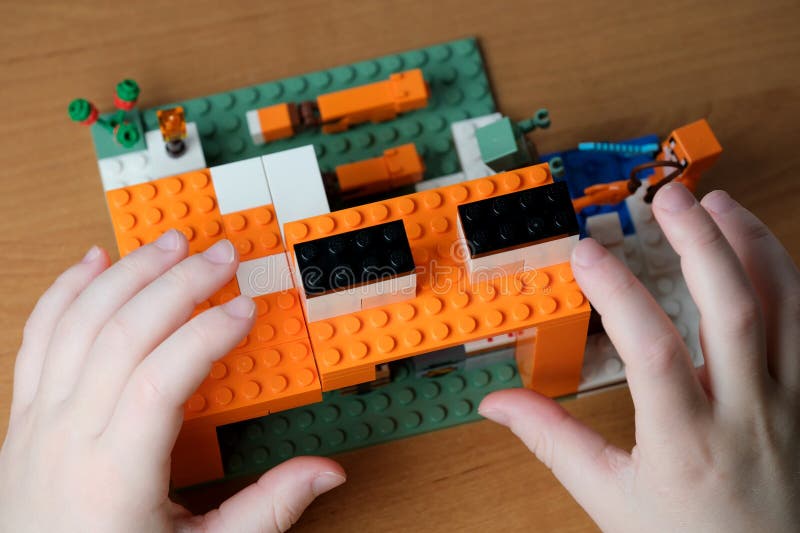 Creative Construction with Colorful Building Blocks during Playtime ...