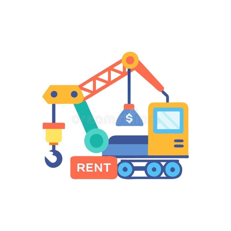 Creative Construction Equipment Rental Icon for Designers Stock Image ...