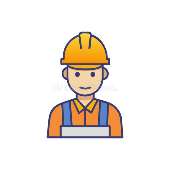 Creative Construction Foreman Icon for Designers Stock Photo ...