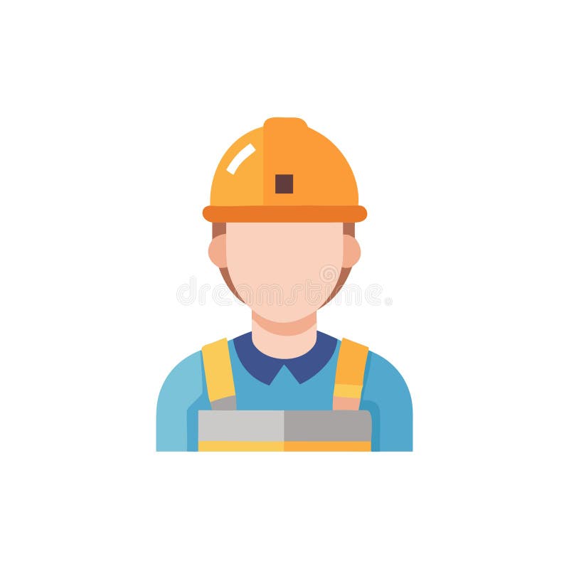 Creative Construction Labor Icon for Workers Stock Photo - Illustration ...