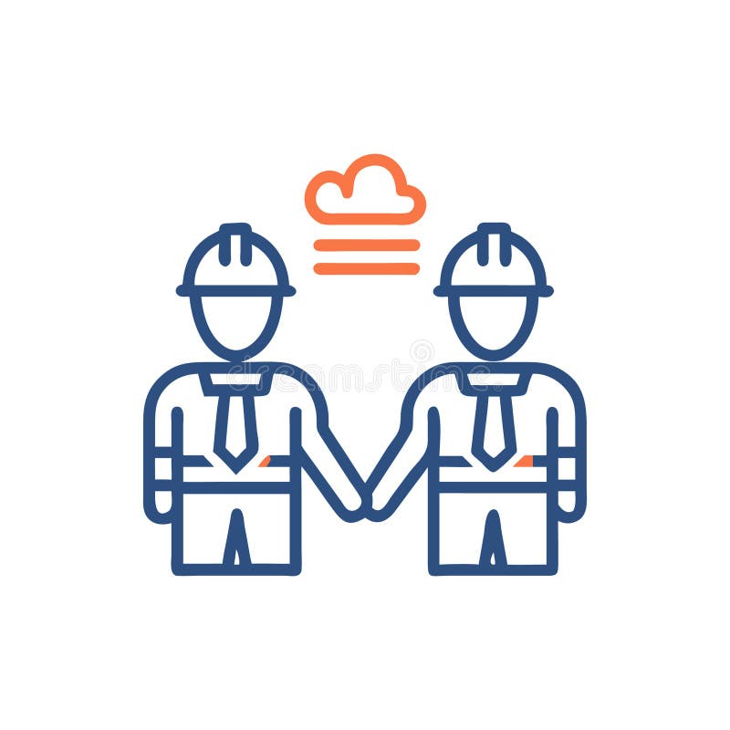 Creative Construction Partnership Icon for Designers Stock Illustration ...