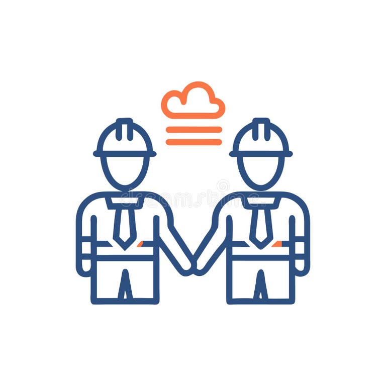 Creative Construction Partnership Icon for Designers Stock Illustration ...