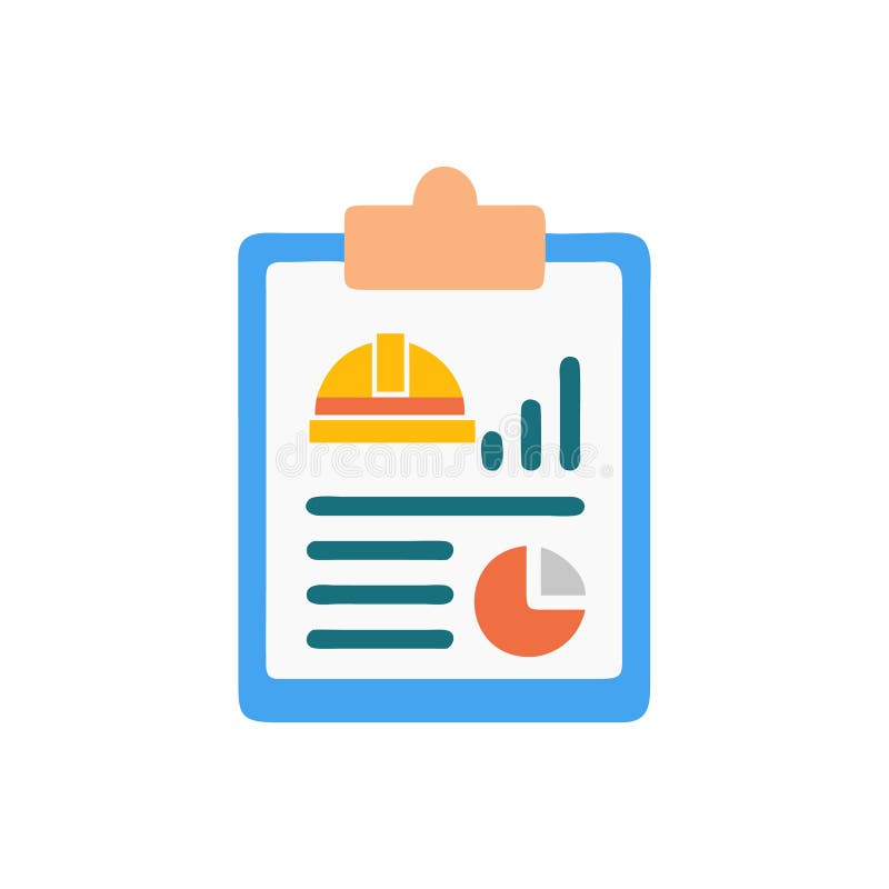 Creative Construction Progress Report Icon for Designers Stock ...