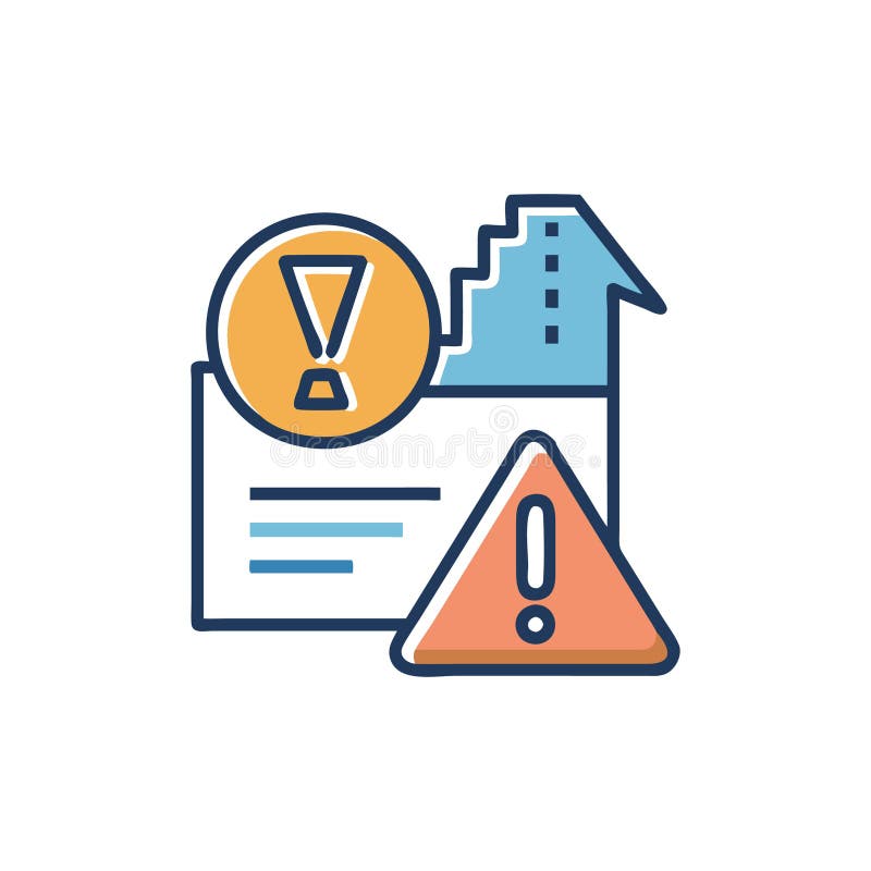 Creative Construction Risk Management Icon for Designers Stock ...