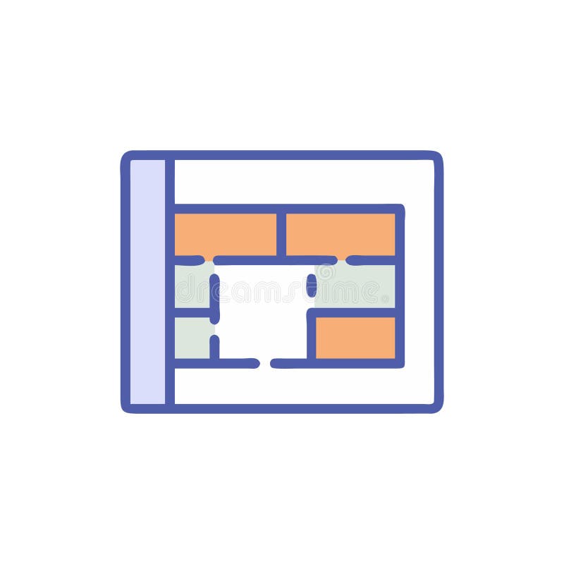 Creative Construction Site Layout Icon for Designers Stock Image ...