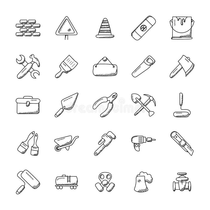 Doodles Construction Tools Stock Illustrations – 91 Doodles ...