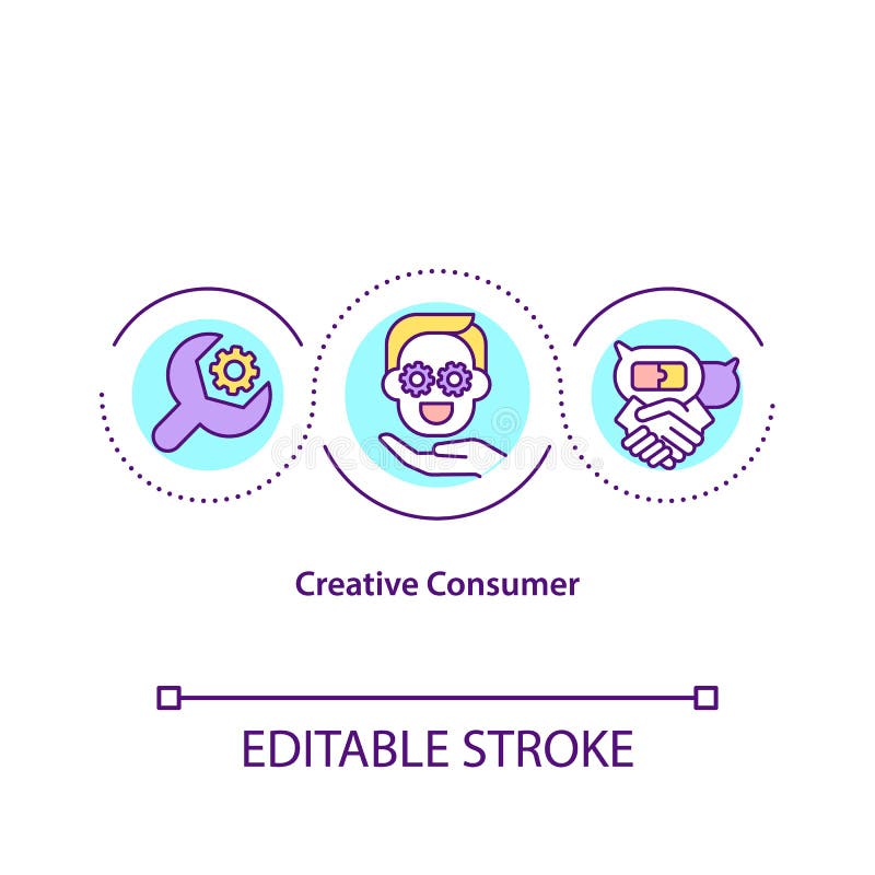 Creative Consumer Concept Icon Stock Illustration - Illustration of ...