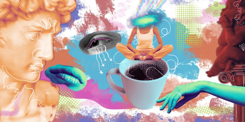 Creative Contemporary Modern Psychedelic Concept Art Collage. the ...