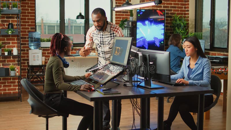 Creative Content Creators Working with Artistic Development Industry ...