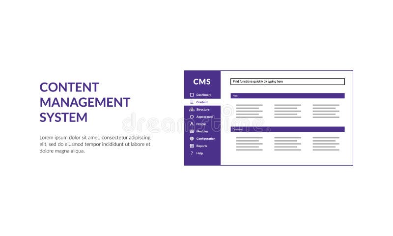Creative Content Management System Stock Vector - Illustration of admin ...