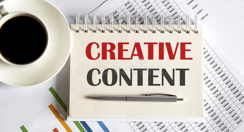 CREATIVE CONTENT Text Written on a Notebook with Pen and Chart Stock ...