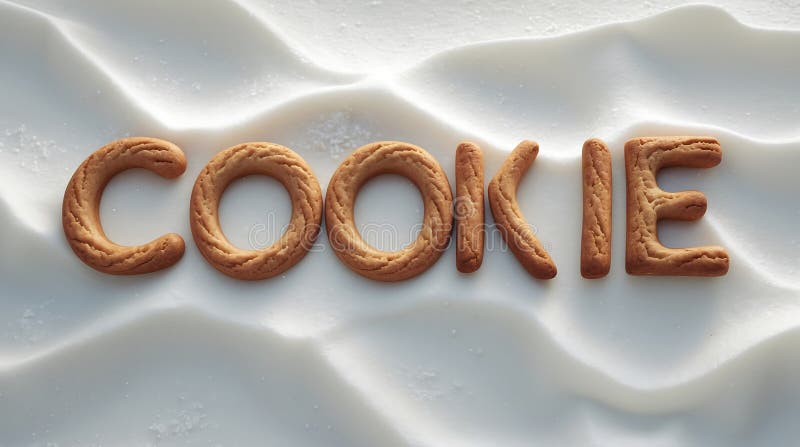 Creative Cookie Lettering Formed on Soft White Surface with Texture ...
