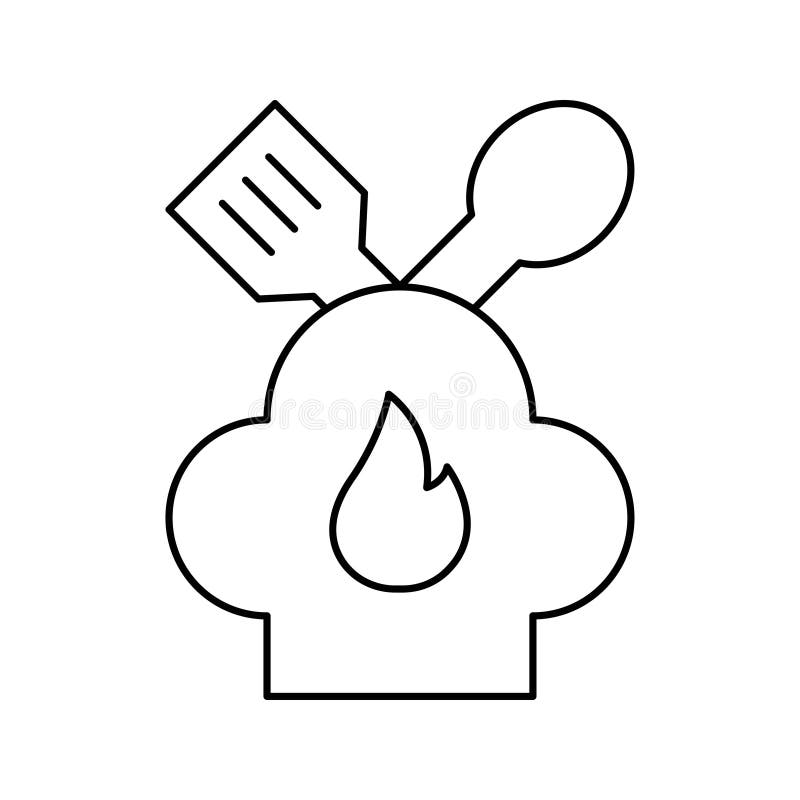 Creative Cooking Chef Icon Vector Black Stock Vector - Illustration of ...