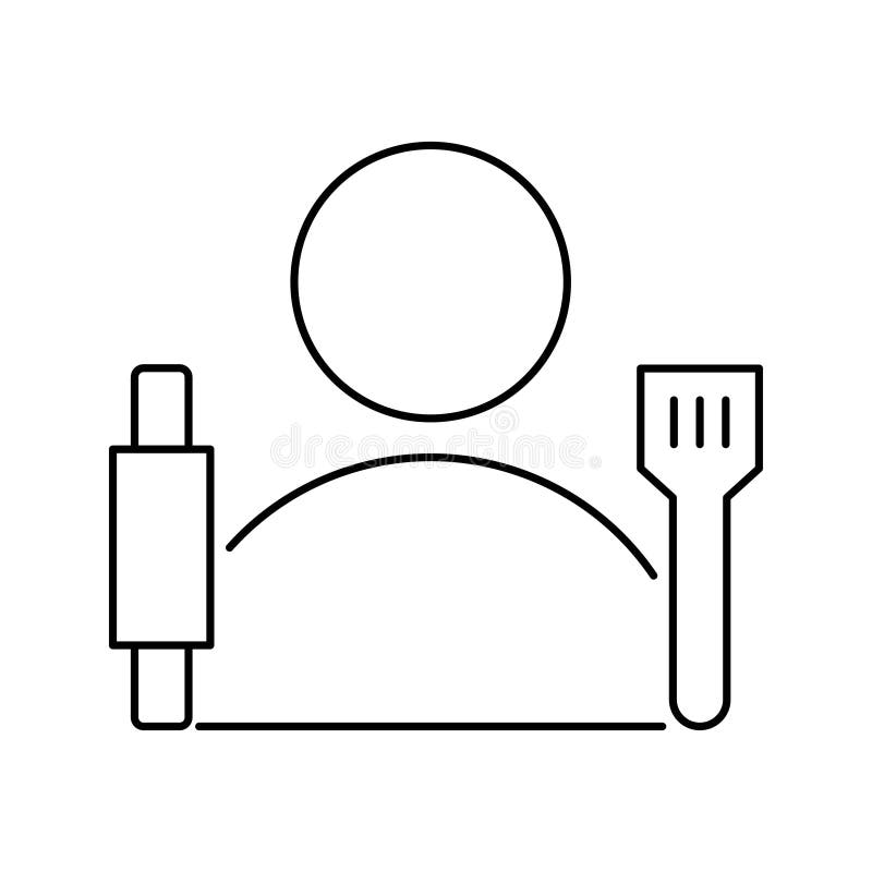 Creative Cooking Chef Icon Vector Outline Stock Vector - Illustration ...