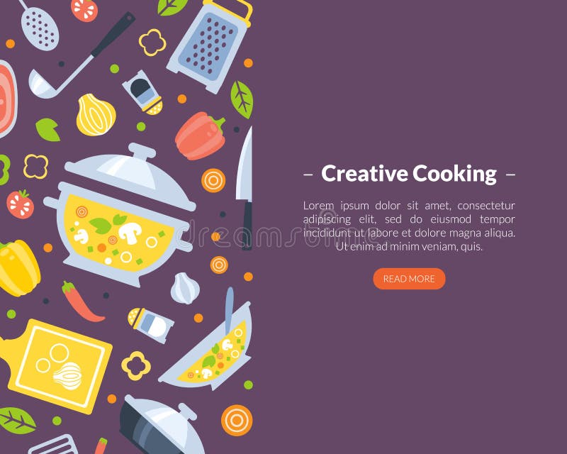 Cooking Classes, Natural Food Landing Page Templates Set, Culinary ...