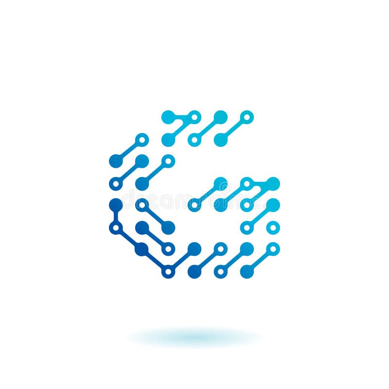 Techno Logo Circuit Letter T Design Stock Vector - Illustration of ...