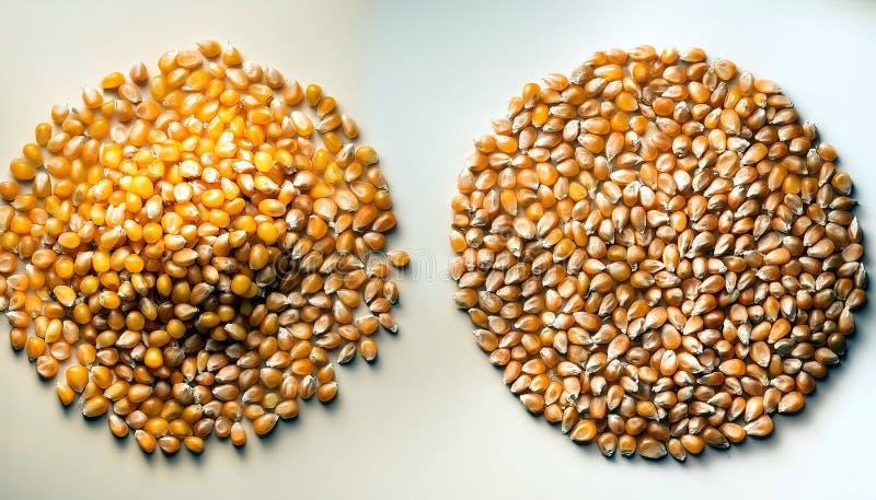 Creative Corn Silhouette Crafted from Individual Kernels on a Smooth Surface Stock Photo - Image ...