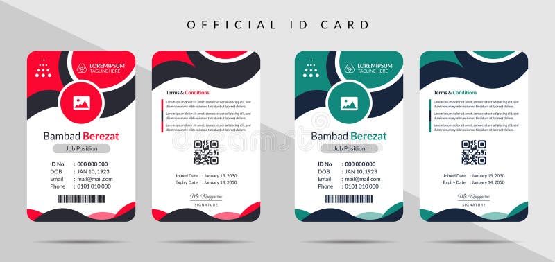 Creative Corporate Business Id Card Design, Vector Template Stock ...