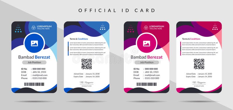 Creative Corporate Business Id Card Design, Vector Template Stock ...