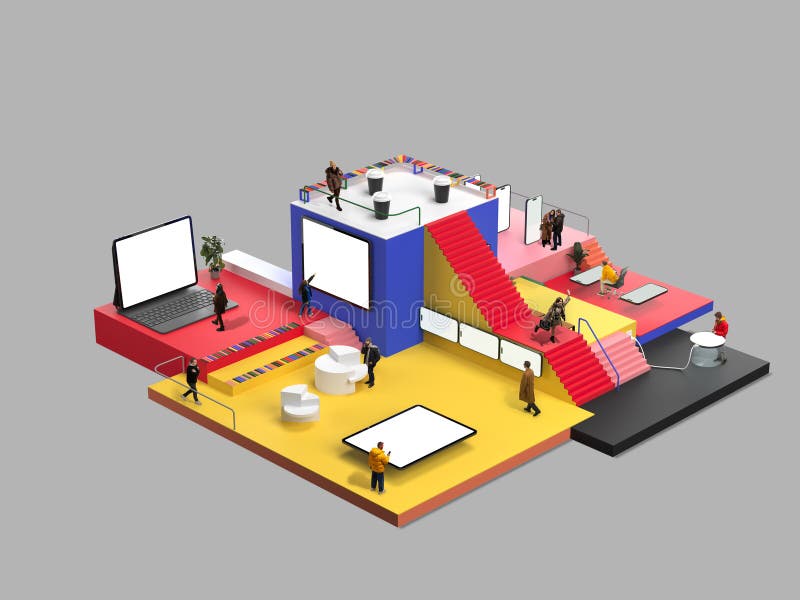 Creative Corporate Hub. Energetic Office Environment with Business ...