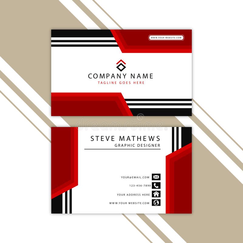 Creative and Corporate Modern Business Card Template Design Stock ...