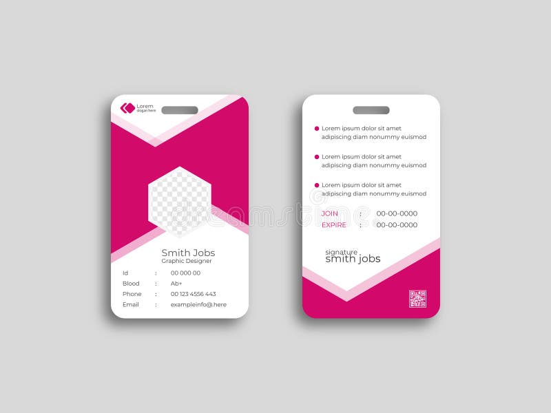 Creative Corporate Student Id Card Design Template Stock Illustration ...