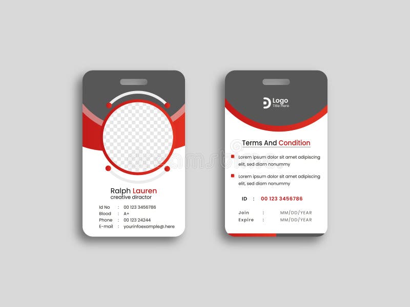 Creative Corporate Student Id Card Design Template Stock Illustration ...