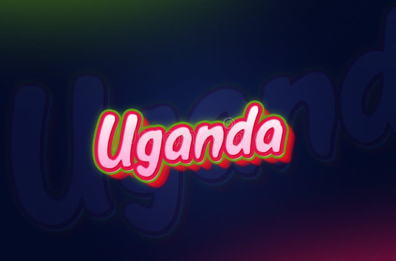 Creative Country Name Uganda Text Design Stock Illustration ... Creative Country Name Uganda Text Design Stock Illustration ...