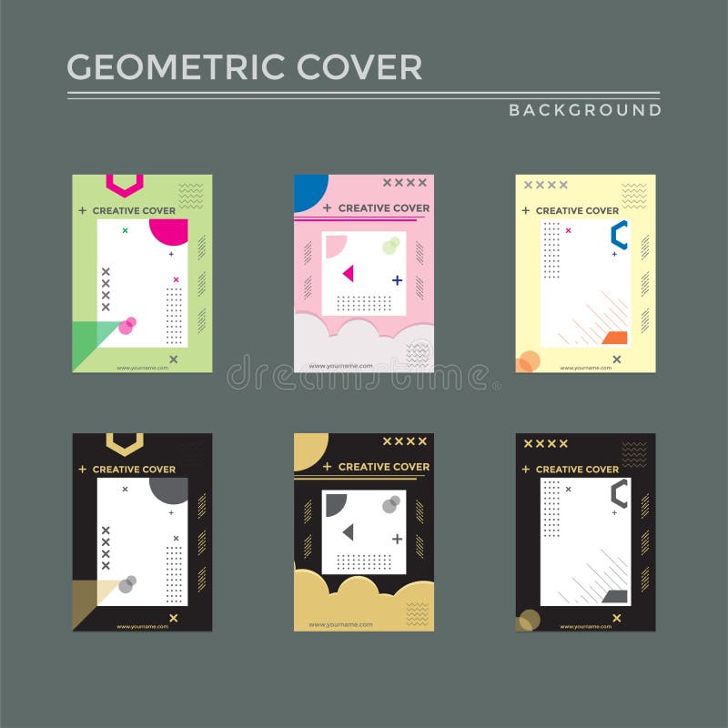 Creative Cover Design in Geometric Style. Minimal Stock Vector ...