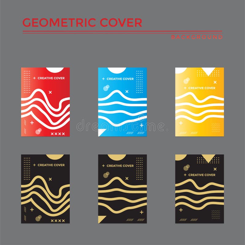 Creative Cover Design in Geometric Style. Minimal Stock Vector ...