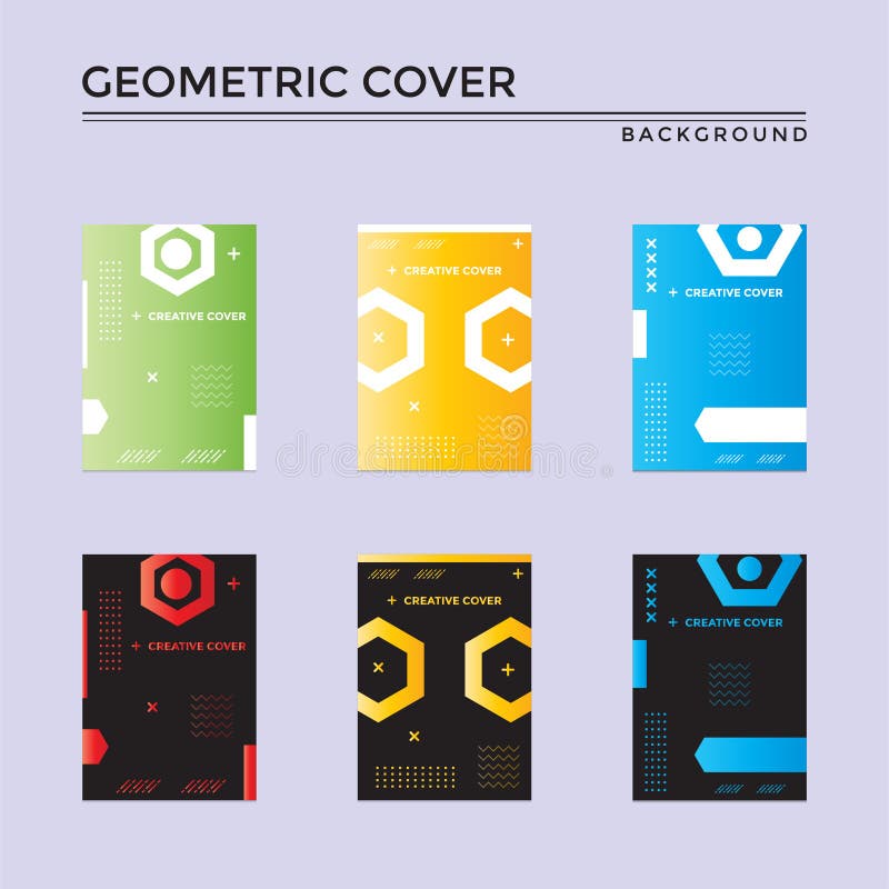 Creative Cover Design in Geometric Style. Minimal Stock Vector ...