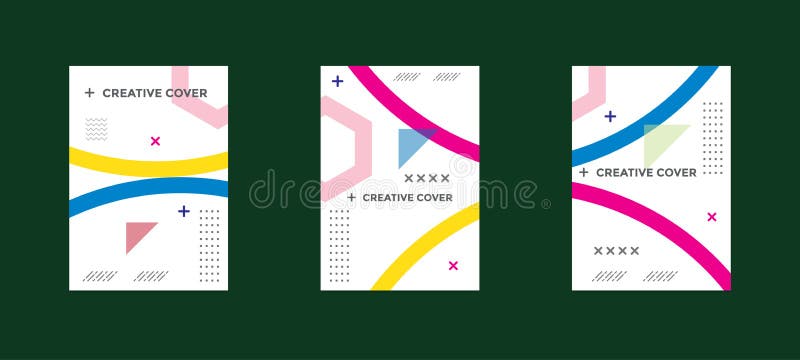 Creative Cover Design in Geometric Style. Minimal Stock Vector ...