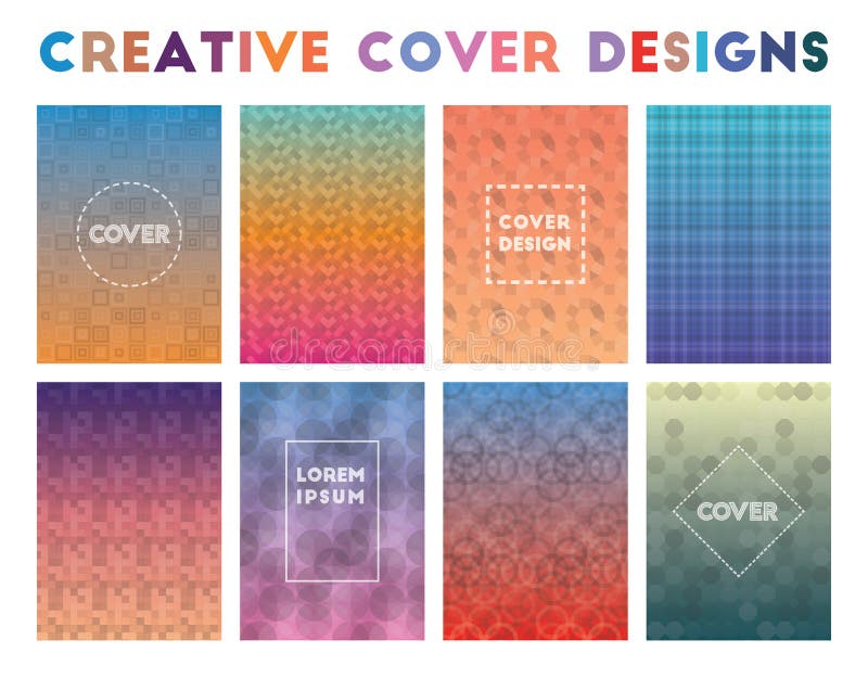 Creative Cover Designs. stock vector. Illustration of line - 146428744