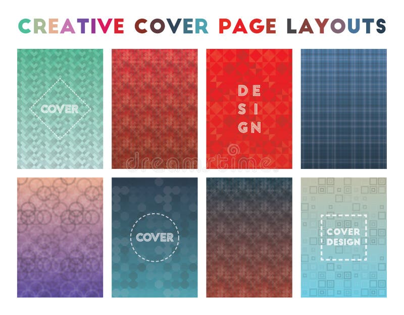 Creative Cover Page Layouts. Stock Vector - Illustration of layout ...
