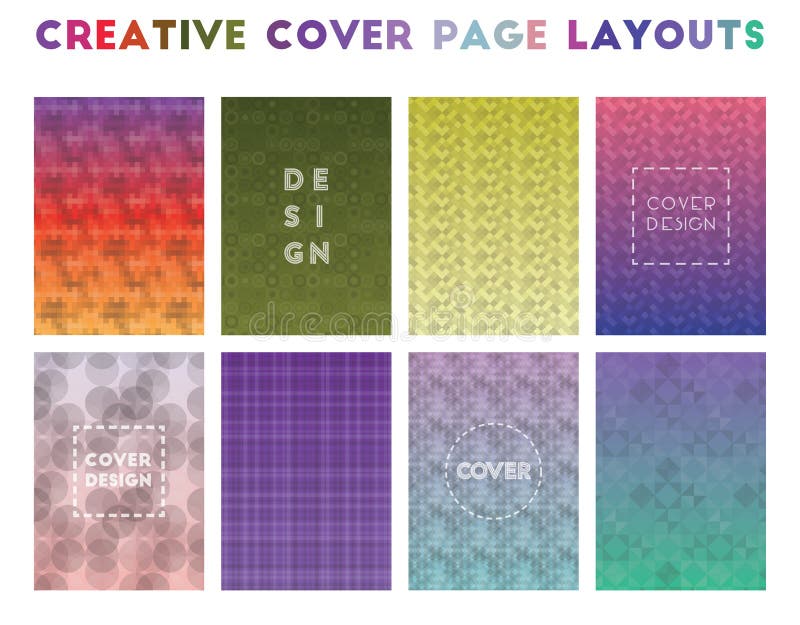 Creative Cover Page Layouts. Stock Vector - Illustration of aquamarine ...