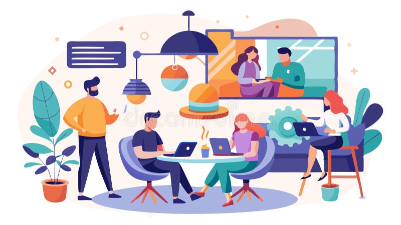 A Creative Coworking Space Concept Featuring Unique Design Elements ...