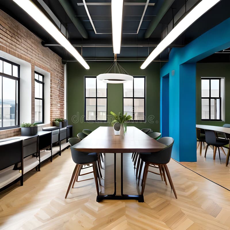 Creative, Coworking Space and Blueprints with Man, Woman and Teamwork ...