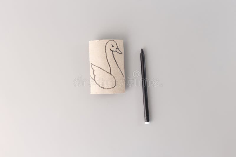 A Creative Craft Project in Progress. a Pencil and Drawing the Outline ...