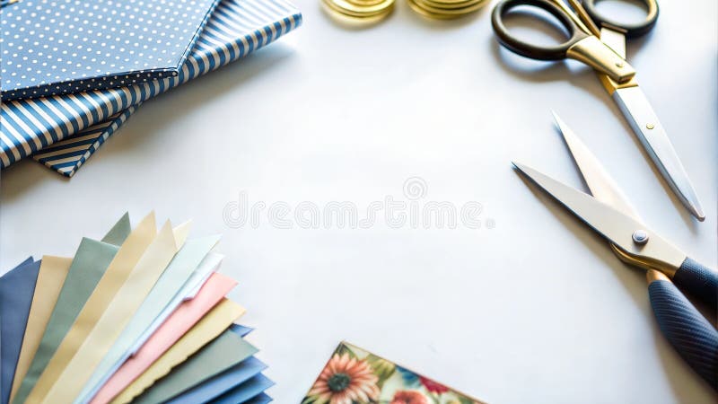 Creative Craft Workshop Banner with Scissors and Glue Stock Photo ...