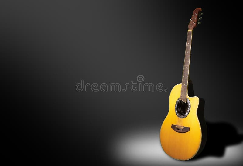 Creative Creativity Guitar Black Background Stock Image - Image of ...